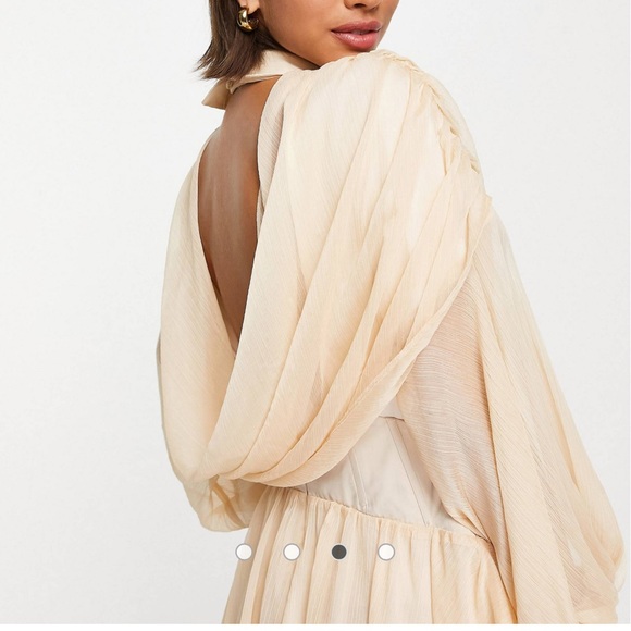 ASOS | Dresses | Nwt Asos Design Soft Plunge Mini Shirt Dress With ...